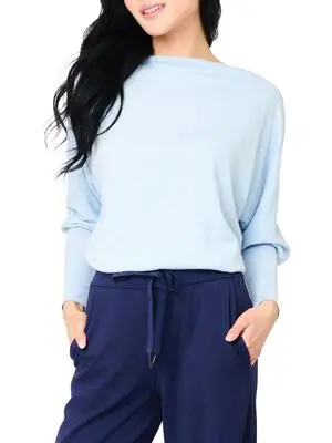 GIBSONLOOK Slouchy Boatneck Top - Cashmere Blue