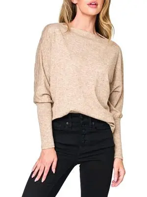 GIBSONLOOK GIBSONLOOK Slouchy Boatneck Top Oatmeal Sand
