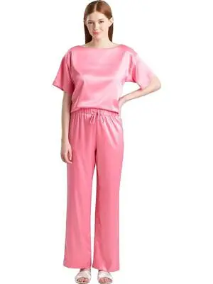 Natori Glamour Straight Leg Pants - Flame