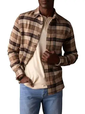 THE NORMAL BRAND Louis Heavyweight Flannel Overshirt - Mink Plaid