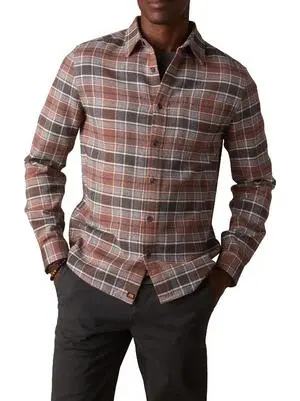THE NORMAL BRAND Louis Heavyweight Flannel Overshirt - Spiced Brandy