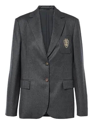 Brunello Cucinelli Wool Blazer - Grey