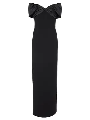 Rebecca Vallance Athena Caped Gown - Black