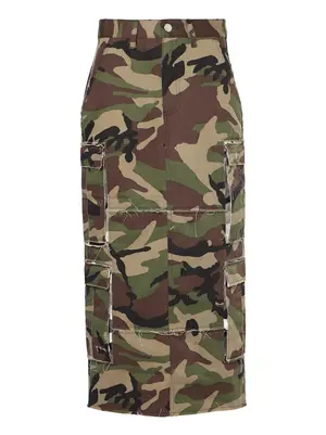 Vetements Camouflage Cotton Cargo Skirt - Multicoloured