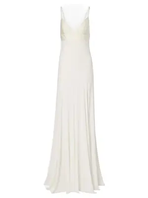 Jacquemus Spalla Jersey Gown - White