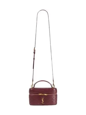 Saint Laurent Gaby Patent Leather Vanity Bag Red