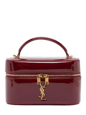 Saint Laurent Gaby Patent Leather Vanity Bag Red