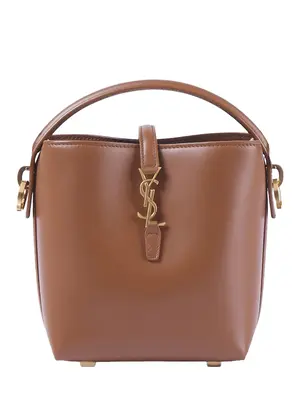 Saint Laurent Le 37 Mini Leather Crossbody Bag - Brown