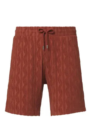 Frescobol Carioca Augusto Jacquard Terry Shorts - Brown