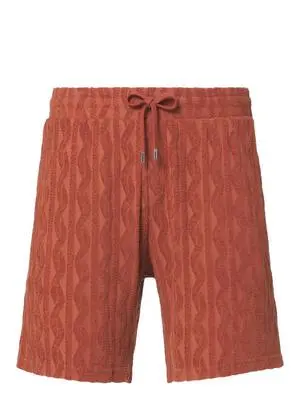 Frescobol Carioca Augusto Jacquard Terry Shorts - Brown