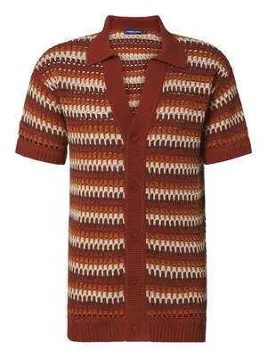 Frescobol Carioca Pinto Crochet Cotton Shirt - Neutrals