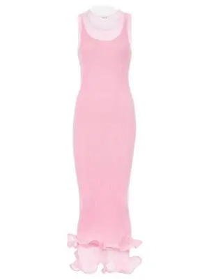 Simkhai Daniella Ruffled Midi Dress - Pink