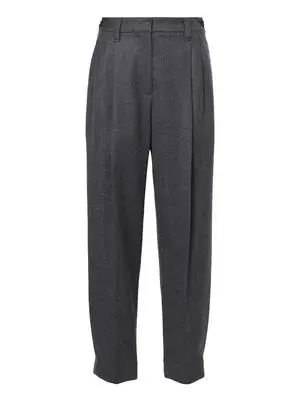 Brunello Cucinelli High-rise Wool Pants - Grey
