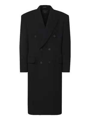 Balenciaga Double-breasted Overcoat - Black