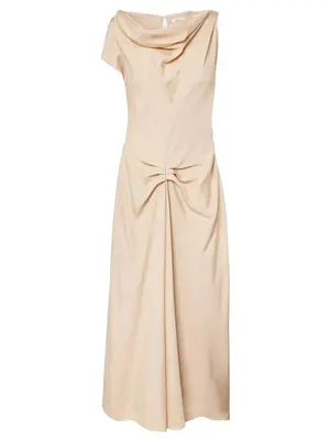 Victoria Beckham Deconstructed Gathered Midi Dress - Pink