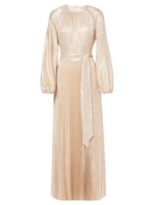 Simkhai Varenya Pleated Midi Dress - Metallic