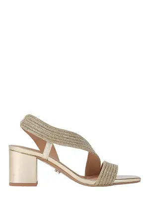 Carvela Gala Jewel-embellished Woven Sandals - Gold