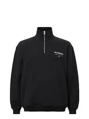 ALLSAINTS Logo-print Cotton Sweatshirt - Jet Black