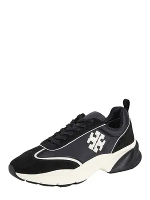 Tory Burch Good Luck Trainer Sneakers - Perfect Black / New Ivory