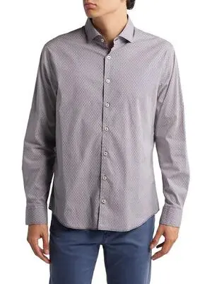 BRAX Harold Hi Flex Cotton Button-up Shirt - 57-camel