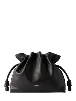 Loewe Flamenco Leather Clutch - Black