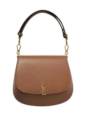 Saint Laurent SAINT LAURENT Voltaire Mini Leather Tote Brown