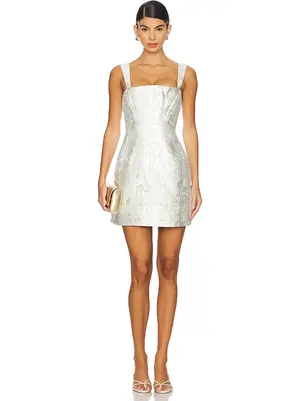 SIMKHAI SIMKHAI Lydia Sleeveless Mini Dress In Metallic Jacquard