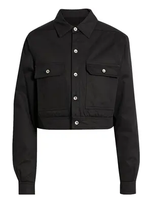 Rick Owens Cropped Denim Jacket - Black