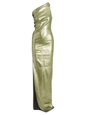 Rick Owens Rick Owens Athena One-Shoulder Sequined Gown Light Green