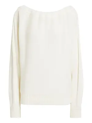 Helmut Lang Gathered Cotton-blend Sweater - Ivory
