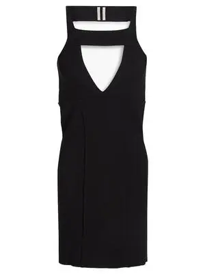 Rick Owens Cutout Stretch-knit Mini Dress - Black