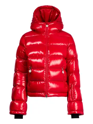 Perfect Moment Polar Flare Down Jacket - Red-lakke