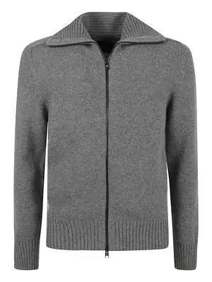 Tagliatore Tagliatore Crew Neck Ribbed Knit Sweater Perla
