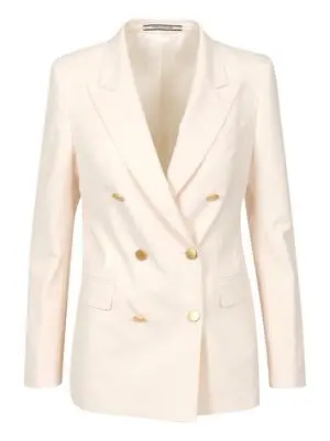 Tagliatore Wool Blend Blazer - Cream