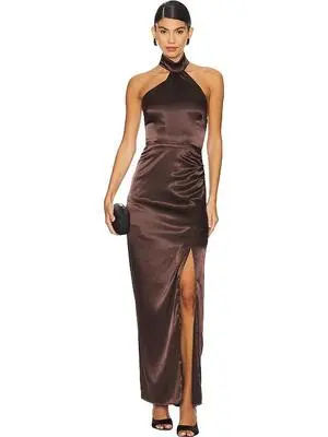 MORE TO COME Darcey Maxi Dress - Brown