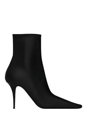 Saint Laurent Ashley Booties In Smooth Leather Black