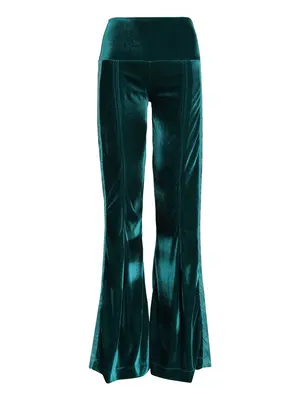 AMIR SLAMA Velvet Flared Trousers - Green