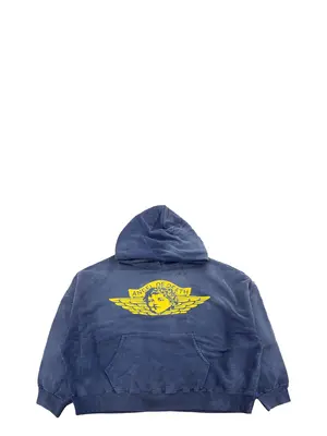 SAINT MXXXXXX Logo-print Hoodie - Blue