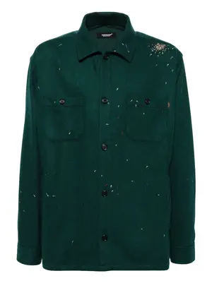 UNDERCOVERISM Cross Embroidery Long-sleeves Shirt - Green