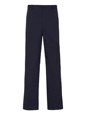 Prada Mid-rise Tapered Trousers - Blue