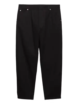 Prada Triangle Logo Tapered Trousers - Black