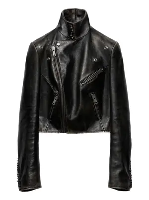 Prada Leather Biker Jacket - Black