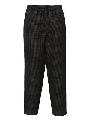 UNDERCOVERISM Windowpane Pattern Cropped Trousers - Black