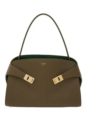 FERRAGAMO Small Hug Shoulder Bag - Green
