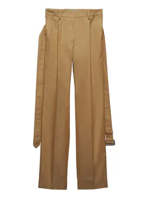 Prada Cotton Twill Trousers - Brown