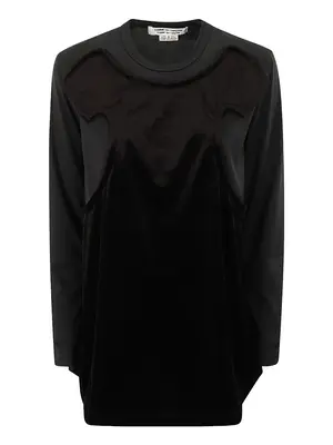 Comme Des Garçons X Poly Velveteen Top - Black