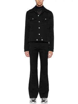 COURREGES Twill Trucker Jacket - Black