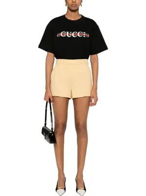 Gucci Printed Cotton T-shirt - Black