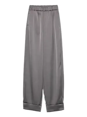BLANCA VITA Satin Trousers - Grey