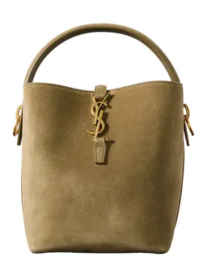 Saint Laurent Le 37 Small Suede Bucket Bag - Brown